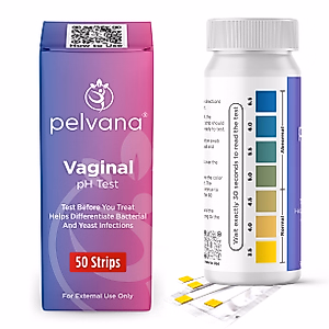Pelvana Vaginal pH Balance Test Strips for Women 50 Strips FSA/HSA Eligible Vaginal Infection Test Kit Can Help Differentiate Bacterial Vaginosis (BV) and Yeast Infections