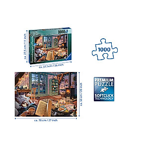 Ravensburger The Cosy Shed (1000 Piece Version of Cozy Retreat) Jigsaw Puzzle for Adults - Every Piece is Unique, Softclick Technology Means Pieces Fit Together Perfectly