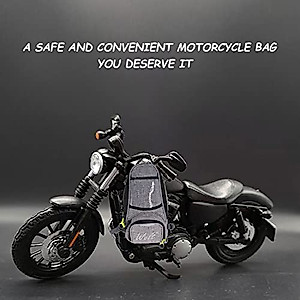 WOLT Powersports Motorcycle Tank Bag With waterproof rain cover Strong Magnetic, Motorbike Bag Transparent Pocket For Cell Phone Navigation, Update Version (Grey) …