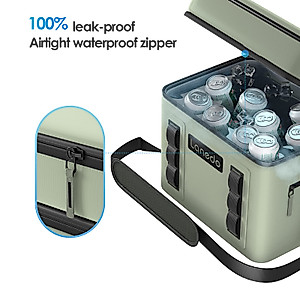 Lanedo Lisa Lunch Soft Cooler 20 Can, Insulated Bag Portable Ice Chest Box for Lunch, Beach, Drink, Beverage, Travel, Camping, Picnic, Car, Trips, Cooler Leak-Proof (Double Layer)