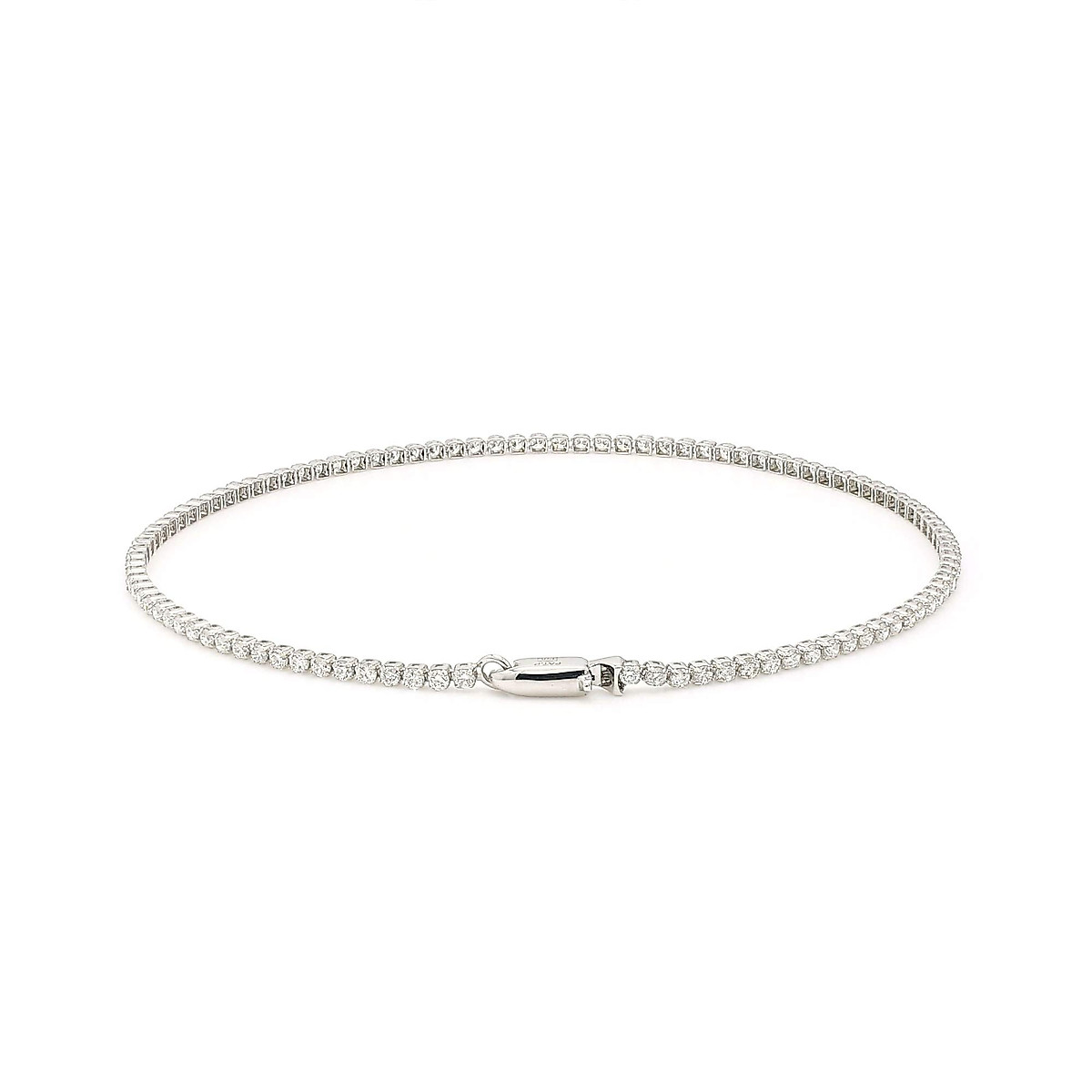 14k White Gold Lab-Grown Diamond Bracelet Stackable (1.50 cttw, F-G Color, VS-SI Clarity) 7.5"