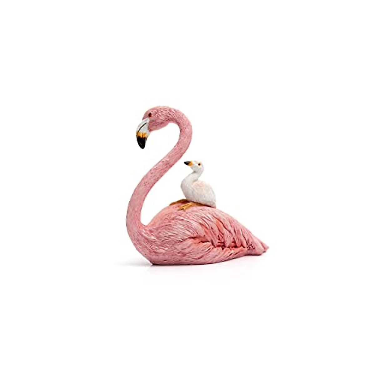 Pink Flamingo and Egret Garden Statues Sculptures, Mini Pink Flamingo Lawn Ornaments Tabletop Statue Resin Birds Yard Art Outdoor Statue, for Home, Bookshelf Patio