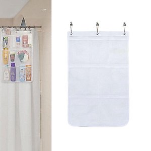 HFLWYWD Shower Organizer,7 Pockets Hanging Shower Organizer with Quick Drying Mesh,Portable Space Saving Shower Caddy Hanging,Bathroom Organizer to Hold Soap, Shampoo (1pcs)