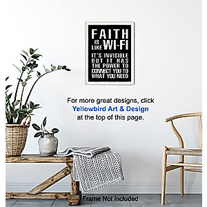 Inspirational Spiritual Religious Wall Decor - Christian Wall Art - Catholic Gifts for Men, Man Cave - God Wall Decor - Faith Wall Decor - Motivational Poster Sign Picture Print - Positive Quotes