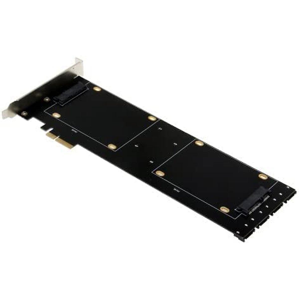 SEDNA - PCI Express (PCIe) Quad 2.5 Inch SSD/HDD Mounting Adapter (with Built in Power Circuit, no Need SATA Power Connector,), SSD/HDD not Included