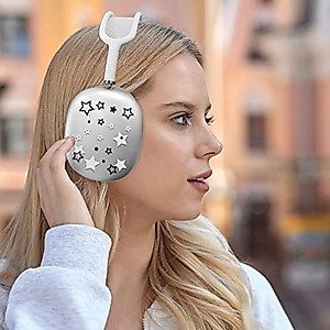 AIIEKZ Case Cover for AirPods Max, Painted Soft TPU Anti-Scratch Protective Ear Cups Case for Apple Airpods Max Headphones (Stars)