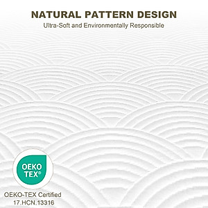 Zenzy 3" Twin Mattress Topper Cover, [Ultra-Soft] Bamboo Zippered Cover, Mattress Protector [with Adjustable Straps] [Washable] Cover for Mattress Topper- Only Cover