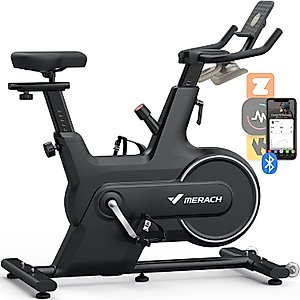 MERACH Indoor Cycling Bike, Exercise Bike for Home with Magnetic Resistance, Bluetooth Stationary Bike, Tablet Holder, CC