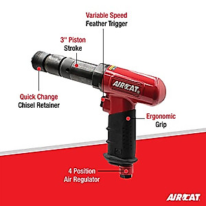 AIRCAT Pneumatic Tools .401" Shank Super Duty Air Hammer, 2,500 BPM