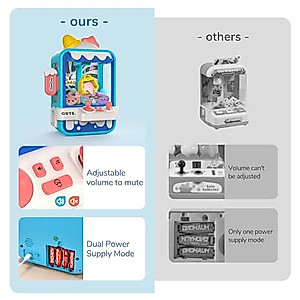 Skirfy Claw Machine for Kids, Claw Game Machine,Candy Machine with 27PCS Toy Prizes Inside,Boys Arcade Machine,Adjustable Sound,Great Birthday Gifts for Boys Girls