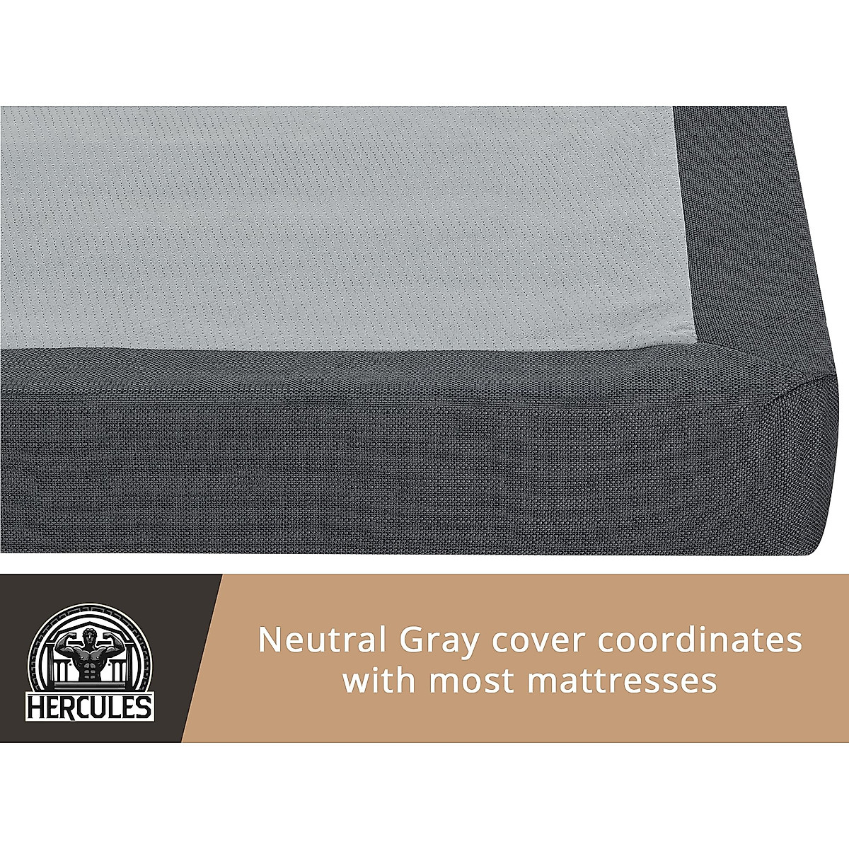 Hercules Instant Folding Mattress Foundation High Profile 7.5-Inch Box Spring Replacement, Twin