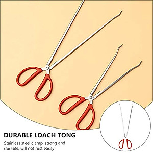 FRCOLOR Fireplace Trash Grabber Tongs Heavy- Duty Log Tweezers Indoor Firewood Tongs Claw Grabber for Wood Stove Fire Pit Garbage Picker 53cm Garbage Trash Picker