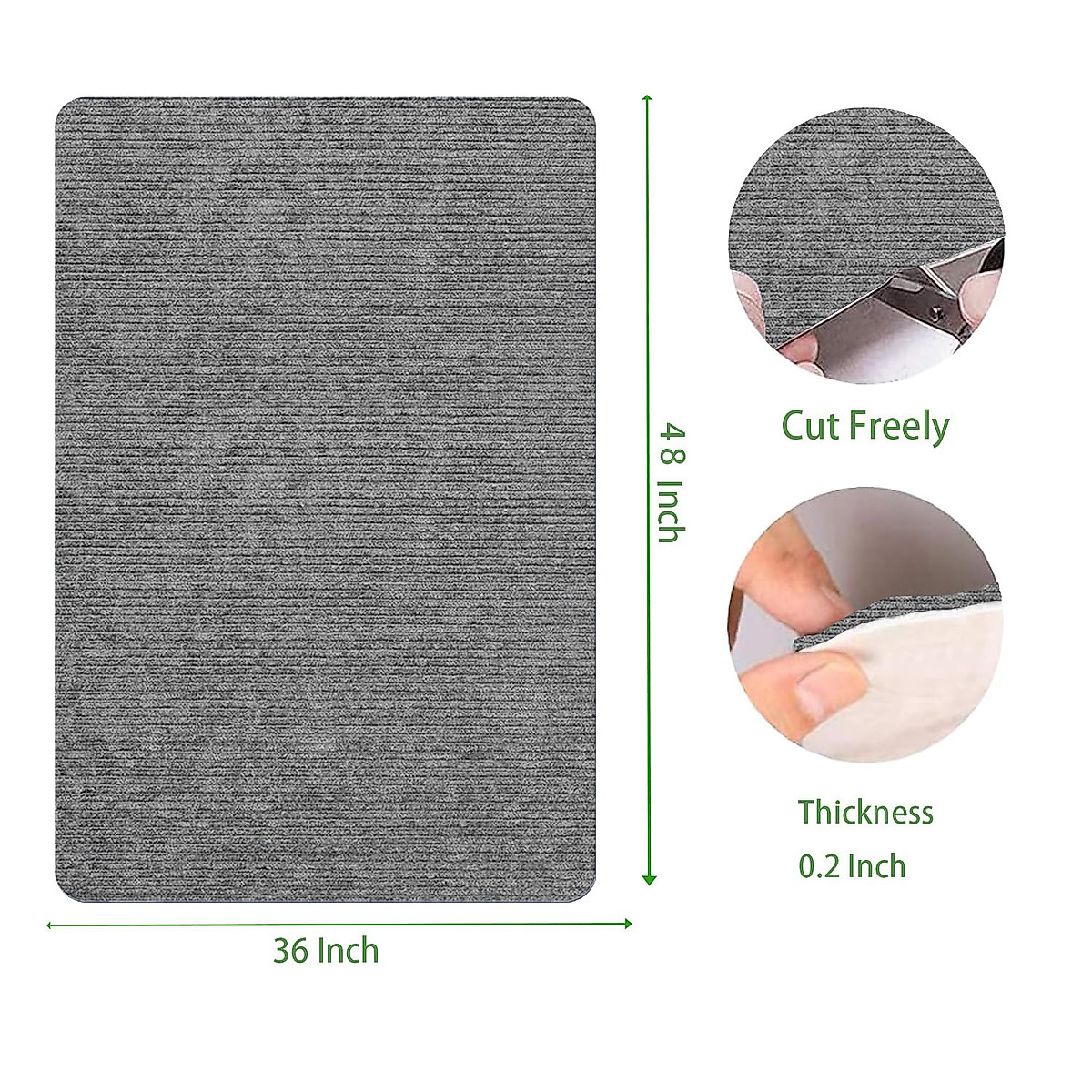 Office Chair Mat,Hard Floors Desk Chair Mat Under Desk Low-Pile Rug,Office Gaming Rolling Floor Mat,Multi-Purpose Floor Protector Rug for Hardwood & Tile Floor,Anti-Slip (Dark Grey, 36" X 48")