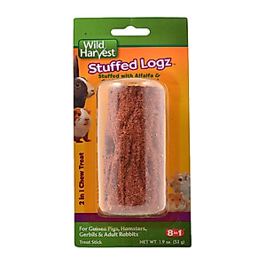 Wild Harvest Stuffed Logz 2-In-1 Chew Treat For Small Animals (P-84026)