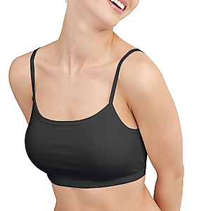 Hanes womens Cotton String Bralette, 3-pack Bra, 3 Pack - Black, Small US