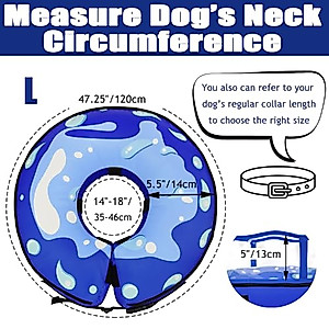 BARKLESS Soft Dog Donut Collar, Inflatable Cone with Anti-Licking Shield, Not Block Vision, Neuter Cone Alternative