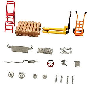 Esquirla 2X 1/64 Scale Car Repair Shop Layout Diorama Model Accessory Toy