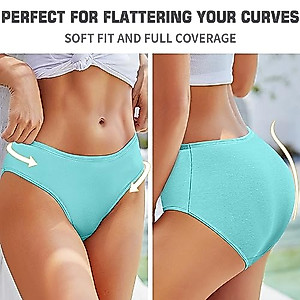 K-CHEONY Ladies Underwear Cotton Briefs Soft Cotton Breathable Panties for Womens L