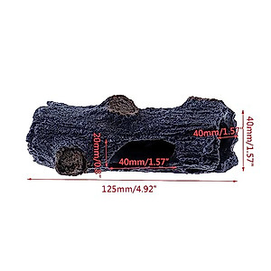 Wealrit 1 pcs Resin Tree Stump,Aquarium Hollow Log,Fish Tank Ornament,Aquarium Landscape Decoration,Aquarium Caves and Hides for Fish