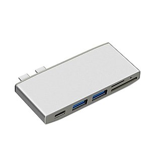 GreenByte USB Type C hubs adapter with micro sd tf slot support Charging 2 port usb 3.0 for macbook pro air mac os