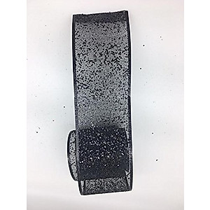 Celebrate IT- Christmas-Black Ribbon with Glitter 4 in x 5 yd