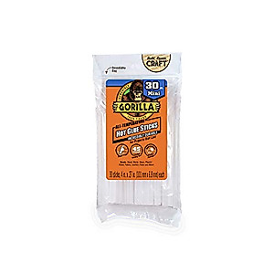 Gorilla Dual Temp Mini Hot Glue Gun Kit with 30 Hot Glue Sticks