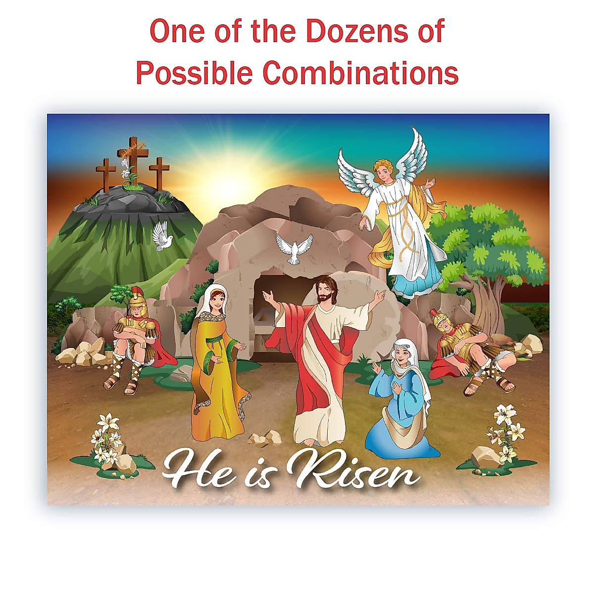 Colonel Pickles Novelties Resurrection Stickers - 12 Sets - Easter Crafts for Kids Bible Games & Stories - Christian Activities