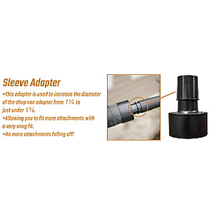 Dust Collection Fittings Shop Vac Hose Adapter Compatible With Dewalt, Ryobi, Craftsman, Rigid, Metabo Power Tools Dust Ports For Connecting To 2 1/2 Inch Dust Collector Hose / 2.5in wet dry vac hose