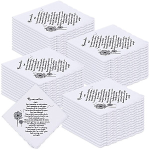 Unittype Memorial Gifts Handkerchief Funeral Favors Sympathy Handkerchiefs Remembrance Celebration of Life Bereavement Gifts(50 Pcs, Dandelion Style)