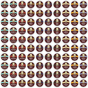 100ct Variety Pack for Keurig K-cups®, 8 Assorted Single Cup Sampler 20% more coffee per cup by Bradford Coffee