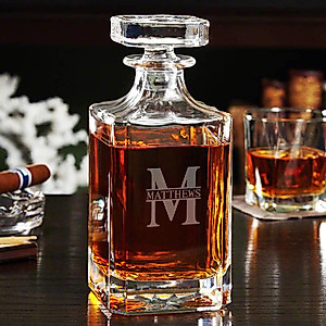 Personalized Whiskey Decanter - Luxury Bourbon & Scotch Decanter for Liquor