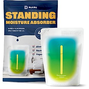 Dry & Dry 10 Packs Standing Moisture Absorbers to Control Excess Moisture for Basements, Closets, Bathrooms, Laundry Rooms - Moisture Absorbers, Standing Moisture Absorbers