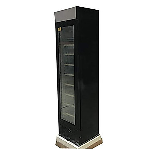 Commercial Freezer Glass 1-door 17" 105L Upright Narrow NSF -15°F to 5°F slim display merchandiser restaurant SD-105B