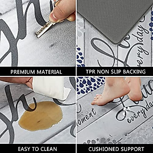Homcomoda Kitchen Rugs Sets of 2 Non Slip Kitchen Mats for Floor Waterproof Kitchen Rugs and Mats Anti-Fatigue Standing Mats for Kitchen Work Station Sink Laundry.