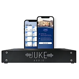 Juke-6 | 6 Zone Audio Amplifier | Wirelessly Controlled Multi-Room Audio System | Compatible with Airplay 2, Spotify Connect, Bluetooth, DLNA