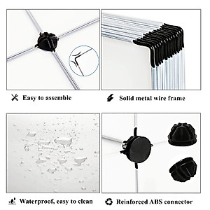 AWTATOS Cube Storage Closet Organizer Storage Cubes Shelves Bookshelf DIY Plastic 9 Cube Organizer Shelf for Bedroom, Home Office, Translucent