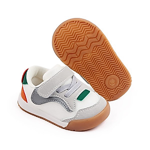 Baby Boy Girl Shoes Infant Non Slip Sneakers Breathable Lightweight Toddler First Walking Shoes 6 12 18 24 Months(6-12 Months, C-Green)