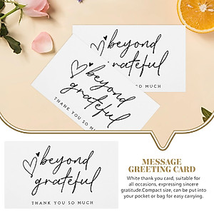 LALAFINA 100pcs Thank You Cards Greeting Cards Beyond Grateful Cards Appreciation Cards Thank You Cards Small Business with Envelope for Business, Wedding, Graduation