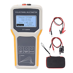 Solar Panel Tester Photovoltaic, 1600W Multimeter Portable Insulation Tester with Ultra Clear LCD Clear Backlight Photovoltaic Panel Multimeter for Laboratories Factories Radio Enthusiasts