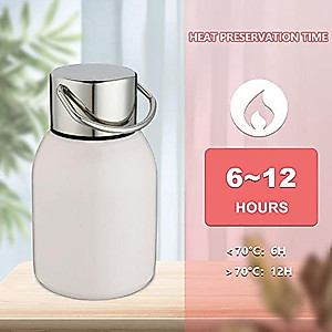 Simcat Insulated Water Bottle, 7 Oz Stainless Steel Water Bottles, Small Water Bottle Insulated Keep Cold and Hot for 12 Hours, Kids Insulated Water Bottle Flask, Leak Proof (White)