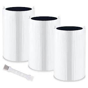 NXBHG Blue Air Filter Replacement 411 Compatible with Blueair Blue Pure 411 Genuine, Blue Pure 411+,411 Auto & Mini, 3 Pack HEPA Particle and Activated Carbon Filter (3 Pack HEPA Filter)