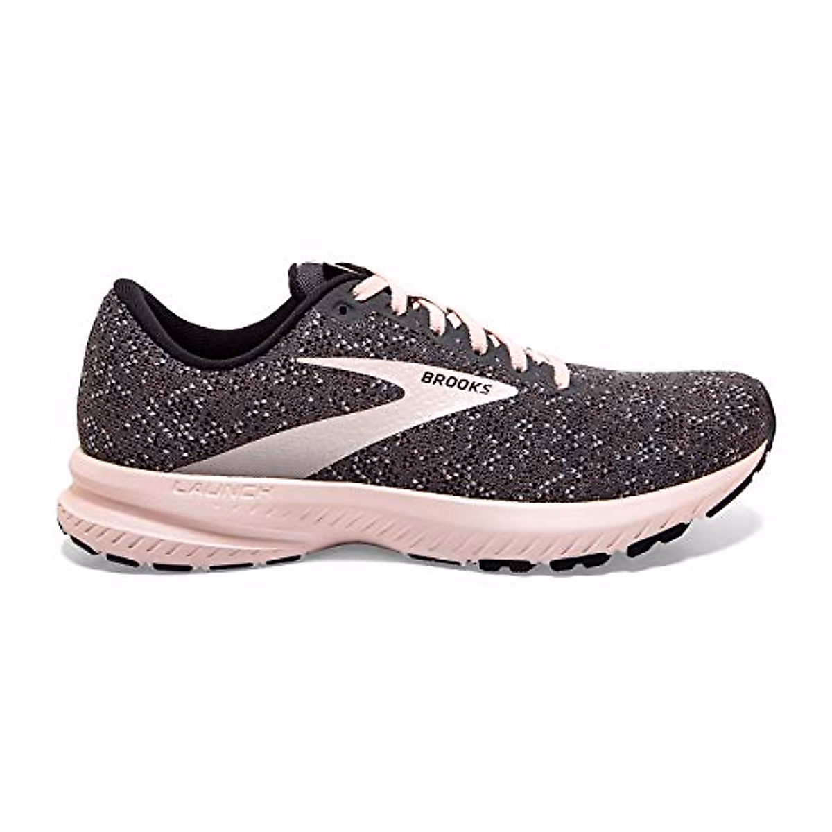 Brooks Womens Launch 7 Running Shoe - Black/Pearl/Hushed Violet - B - 11