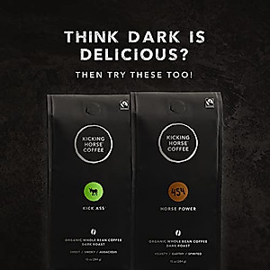 Kicking Horse Coffee, Grizzly Claw, Dark Roast, Whole Bean, 10 Oz - Certified Organic, Fairtrade, Kosher Coffee