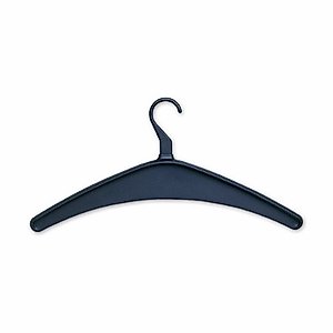Quartet 20801 Heavy-Duty One-Piece Molded Plastic Hangers, 16-3/4", Black, 12 per Pack