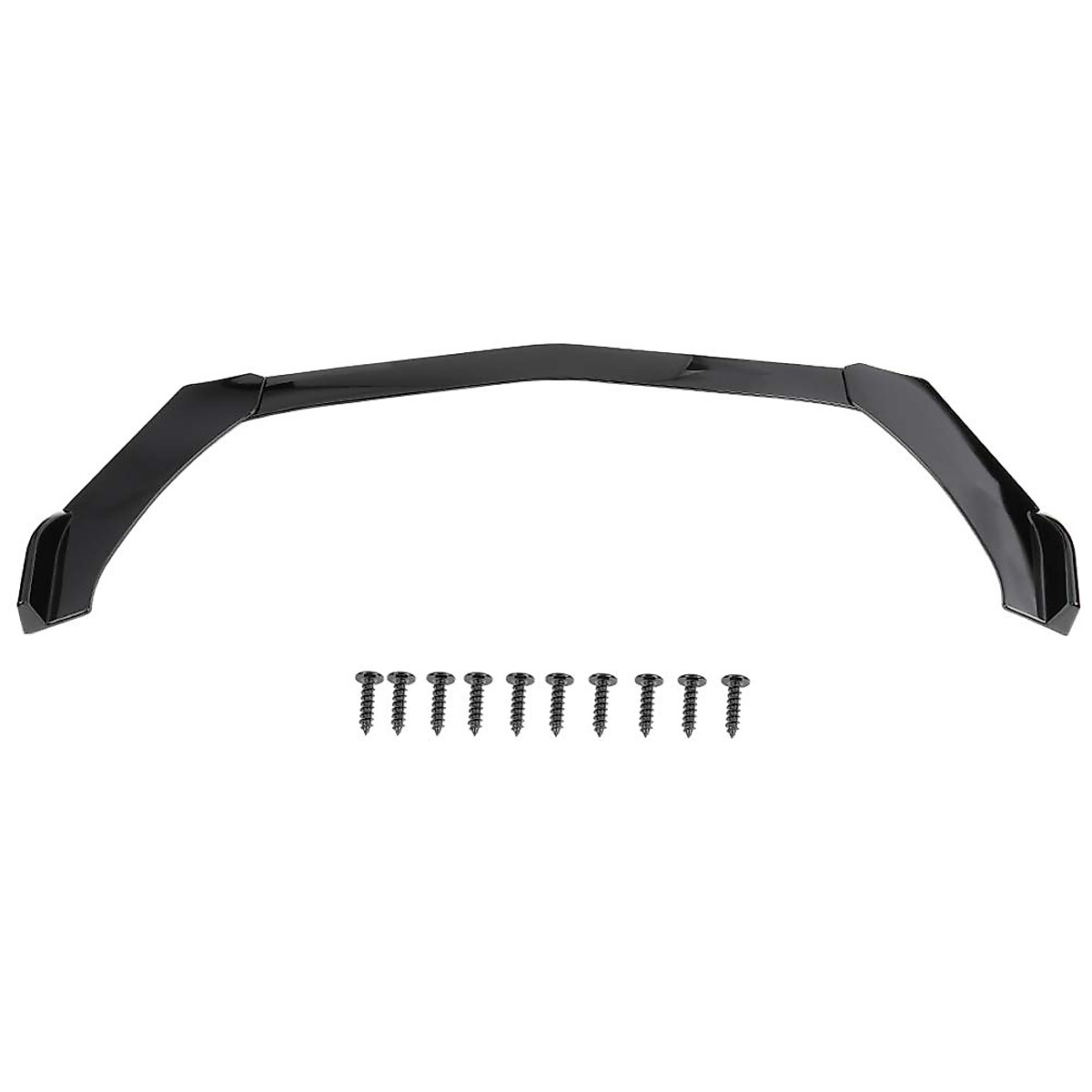 cciyu 3pcs Universal Front Lip Splitter Bumper Adjustable Spoiler Lip ABS Fit for Most Cars