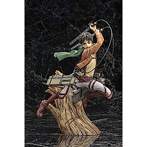 Kotobukiya Attack On Titan: Eren Yeager (Renewal Package Variant) ArtFX J Statue, Multicolor