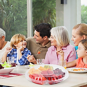 Gransuncy 10 Pcs Round Appetizer Serving Trays Disposable Food Storage Containers