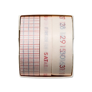 DesignWorks Ink Set of 3 Themed Washi Tapes - Retro Utilitarian Grid with Day of The Week, Days of The Month Decorative Tape for Scrapbooking, Journals, More - 10 Yards Per Roll