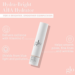 Glo Skin Beauty Hydra-Bright AHA Hydrator | Lightweight, Illuminating Treatment Moisturizer Targets A Brighter, Smoother Complexion (1.7 Fl Oz)