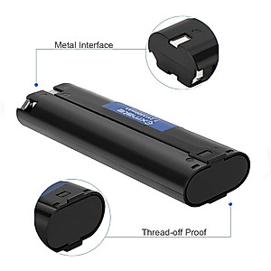 Exmate 2 Pack 7.2V 3.5Ah Ni-MH Battery with 1.2-18V Charger Compatible with Makita 7000 7002 7033 191679-9 632002-4 632003-2 192532-2 192695-4 6010D 6172D DA3000D 6018D 6019D 9500D DA301D 6073D ML702